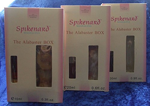 Genuine Alabaster Box 6.5" Tall w/ 30ML Spikenard Magdalena Perfume ...